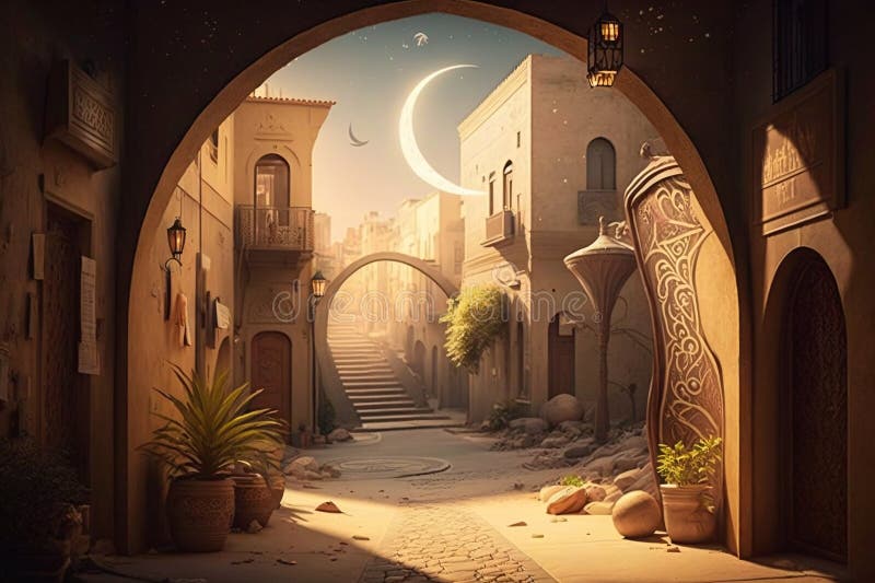 A Night of Enchantment a Gorgeous Scene of Decorative Lanterns and the ...