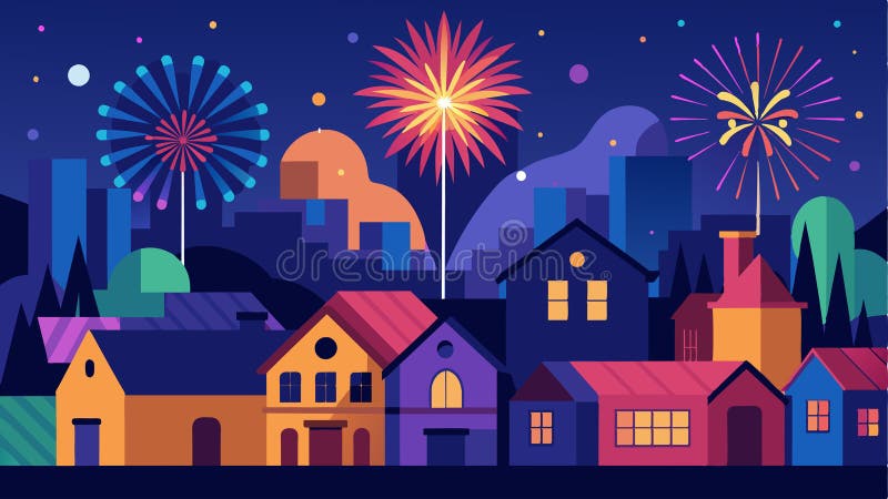 The Night Ends with a Spectacular Fireworks Display Symbolizing the ...