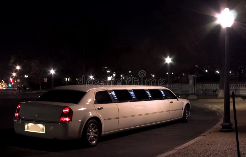 City Limo at Night stock photo. Image of hour, auto, club - 6373892