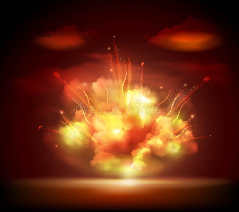 Night Explosion Background Banner Stock Vector - Illustration of ...