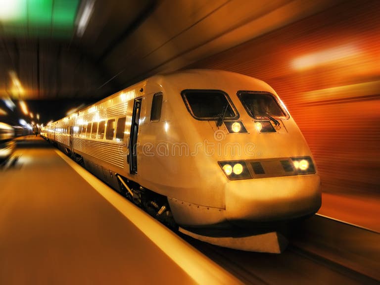 Night express stock image. Image of movement, motion, railway - 9177911