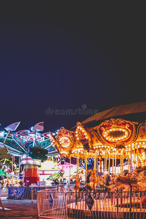 Night Fair stock photo. Image of color, park, fair, lights - 141115846