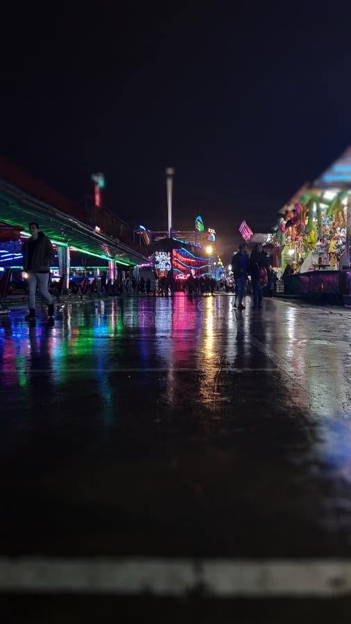 Night at the fair to share editorial image. Image of share - 170555380