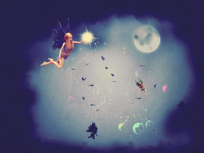 Night Fairy stock illustration. Illustration of body - 55167334