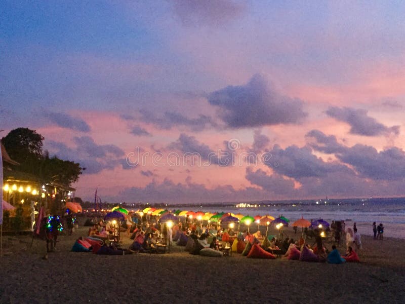 Night fall editorial stock image. Image of seminyak - 261195849