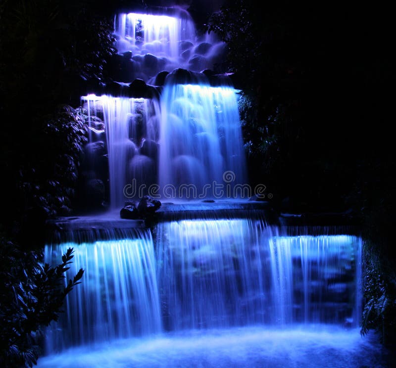 Night Falls stock photo. Image of night, nighttime, waterfall - 72136