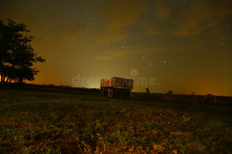 Farm Night Starscape stock image. Image of abstract, imagination - 60306507