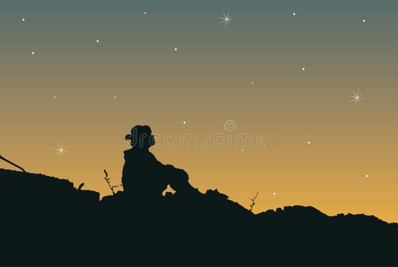 Night figure stock illustration. Illustration of grass - 6185897