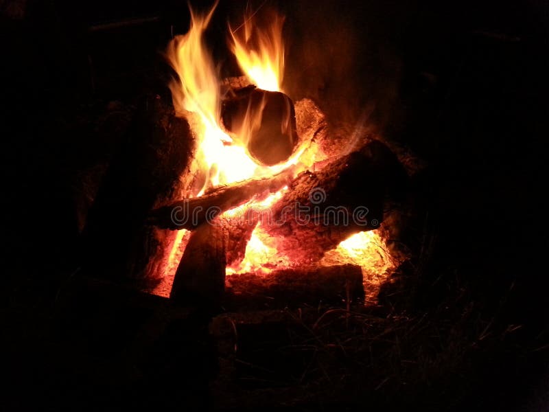 Night fire stock photo. Image of campfir, flames, night - 49710940