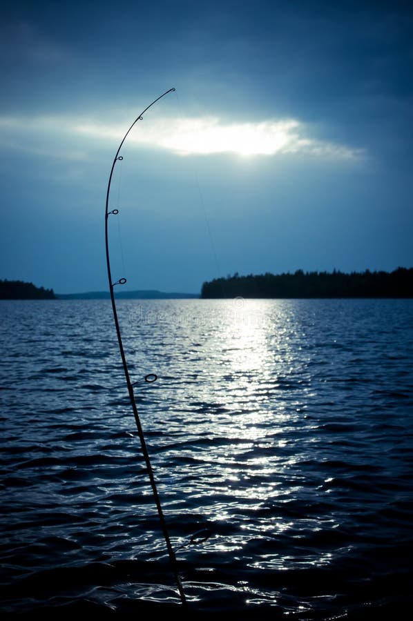 Night fishing stock photo. Image of dark, twilight, scene - 15932292