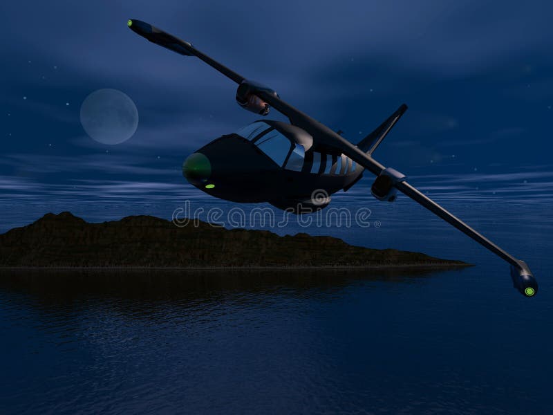 Night Flight stock illustration. Illustration of night - 7556395