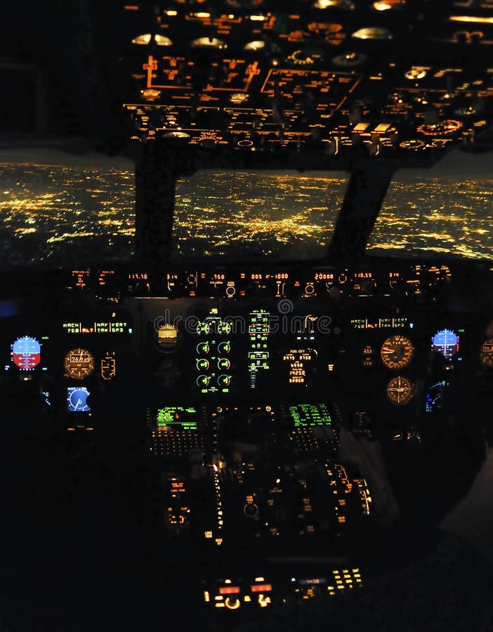 Night flight stock image. Image of flight, plane, commercial - 36527313
