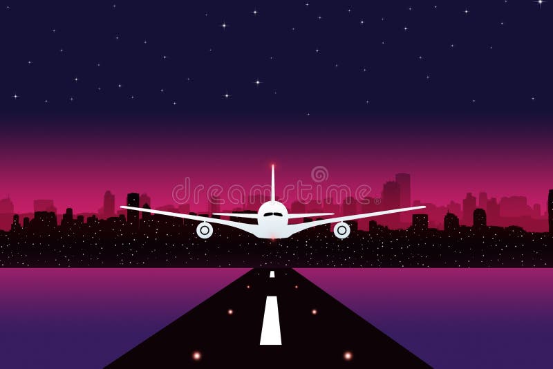Night flight stock illustration. Illustration of decoration - 497867