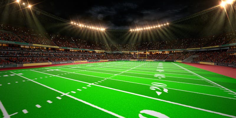 Nfl Football Field At Night