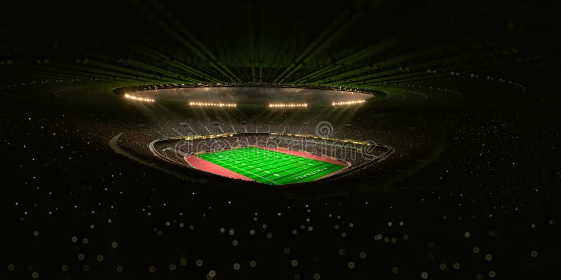 Night Football Arena Stadium Stock Photo - Image of full, dramatic ...