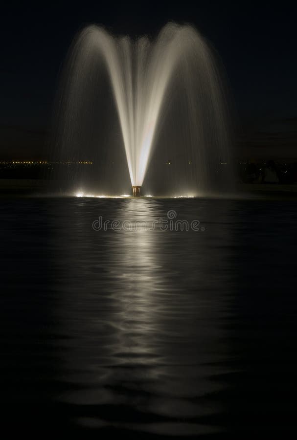 Night Fountain Reflections stock image. Image of ripple - 84290045