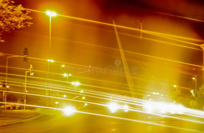 Freeway Car Lights stock image. Image of lane, cove, lanes - 16181093