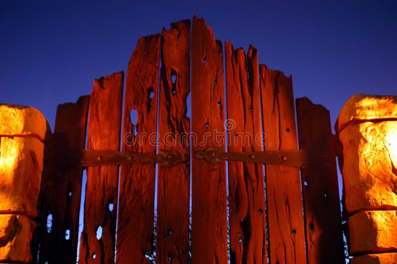 Night Gate 01 stock image. Image of iron, black, africa - 147257
