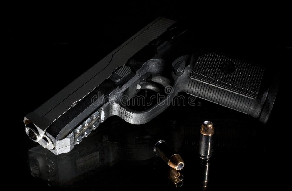 Night handgun stock photo. Image of hunting, polymer - 10916414