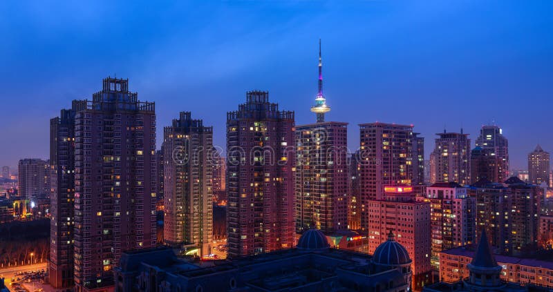Harbin Ice City stock photo. Image of night, neon, china - 8176712