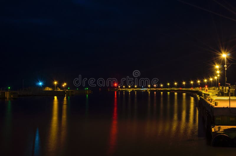 SEAPORT stock photo. Image of landscape, horizon, navigation - 111235816