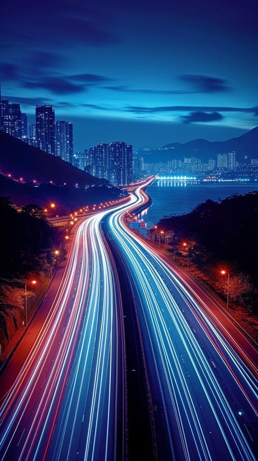 Night Highway Rhythm Long Exposure Captures the Citys Dynamic Flow ...