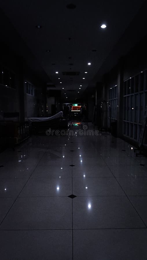 Night on Hospital stock photo. Image of scary, darknight - 293750880