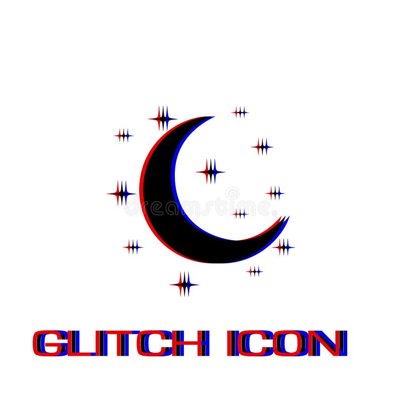 Night icon flat stock illustration. Illustration of space - 154602814