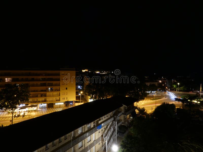 Night Image of a Population Stock Image - Image of buildings ...
