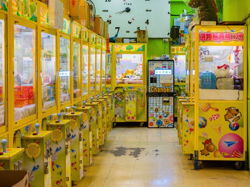 Night Interior View of a Claw Machine Specialist Store Editorial ...