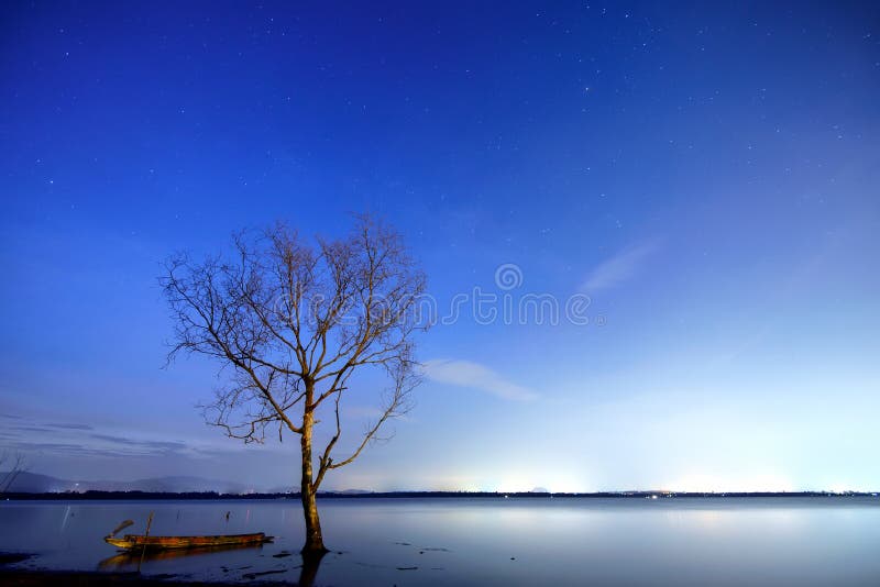 Night lake stock photo. Image of bright, horizon, dusk - 29665404