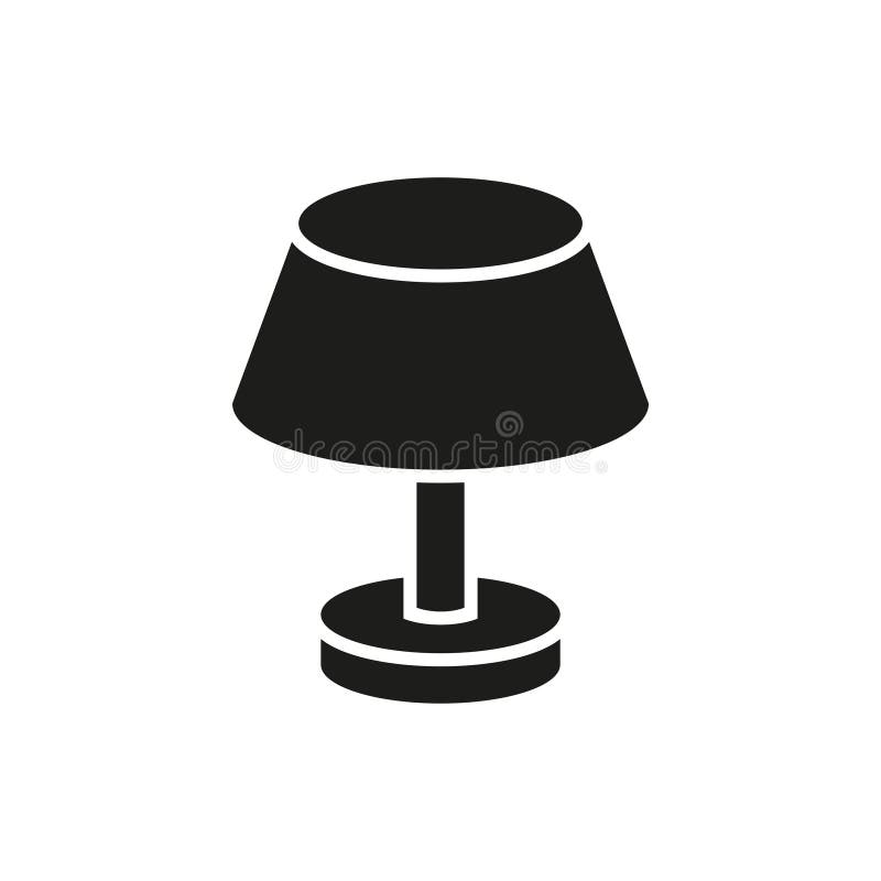 Night Lamp Bedroom Icon Vector Basic Design Stock Illustration ...