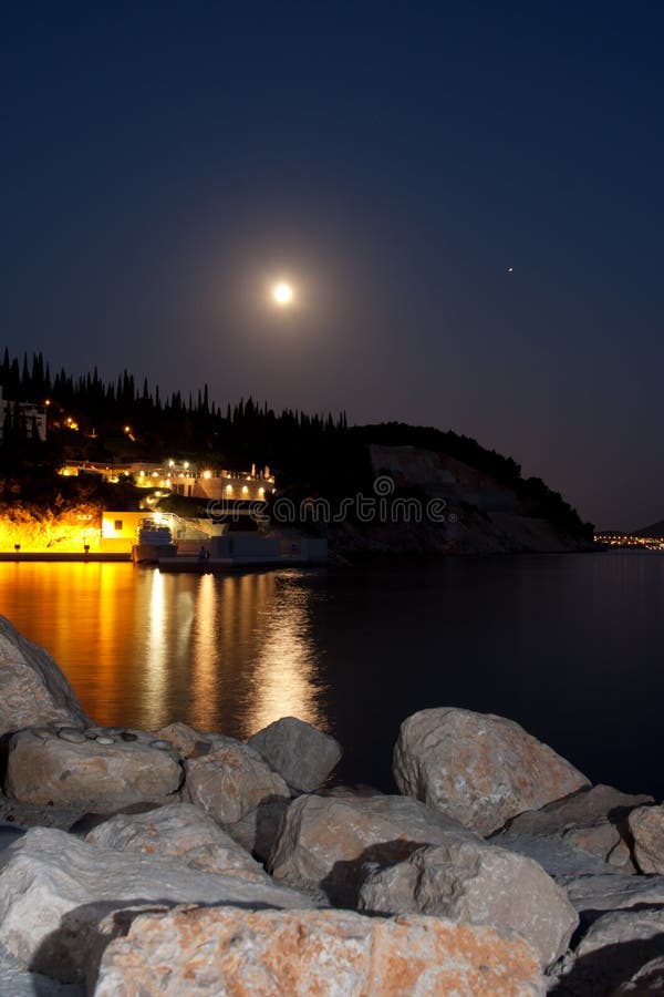 Night landscape stock image. Image of stone, landscape - 22384807