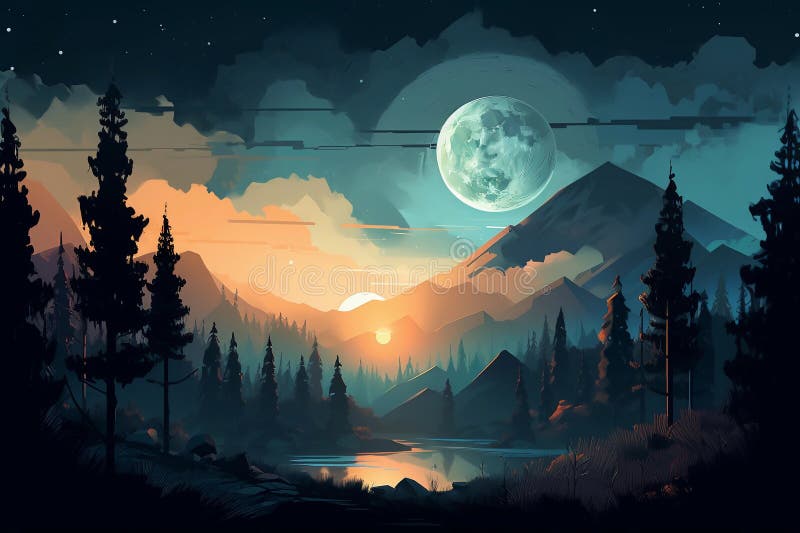 Moon Ai Generated Stock Illustrations – 26,609 Moon Ai Generated Stock ...
