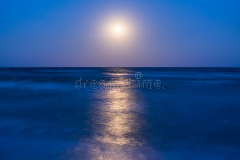 Night Landscape with Moon stock photo. Image of moon - 76183456