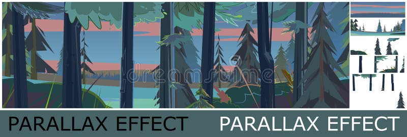 Dark Forest Parallax Background Stock Illustrations – 89 Dark Forest ...