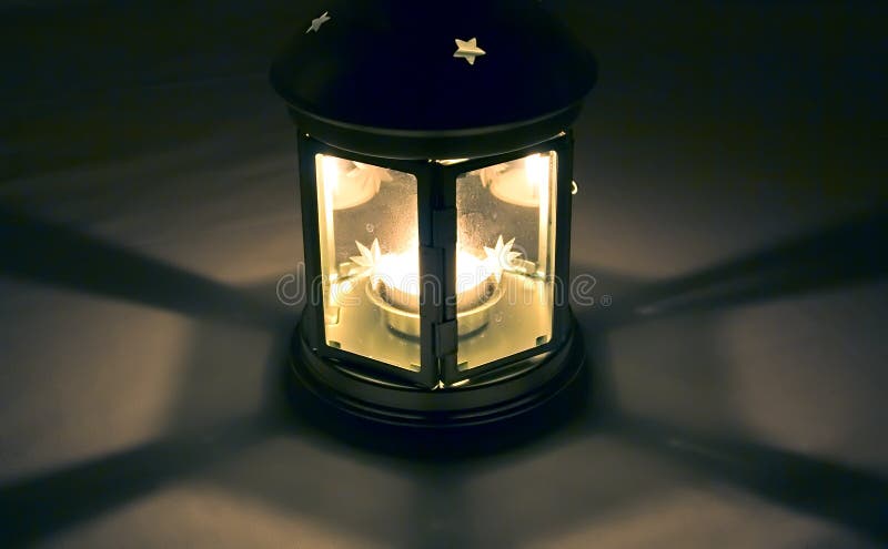 Night Lantern stock image. Image of candle, contrast, cast - 197809