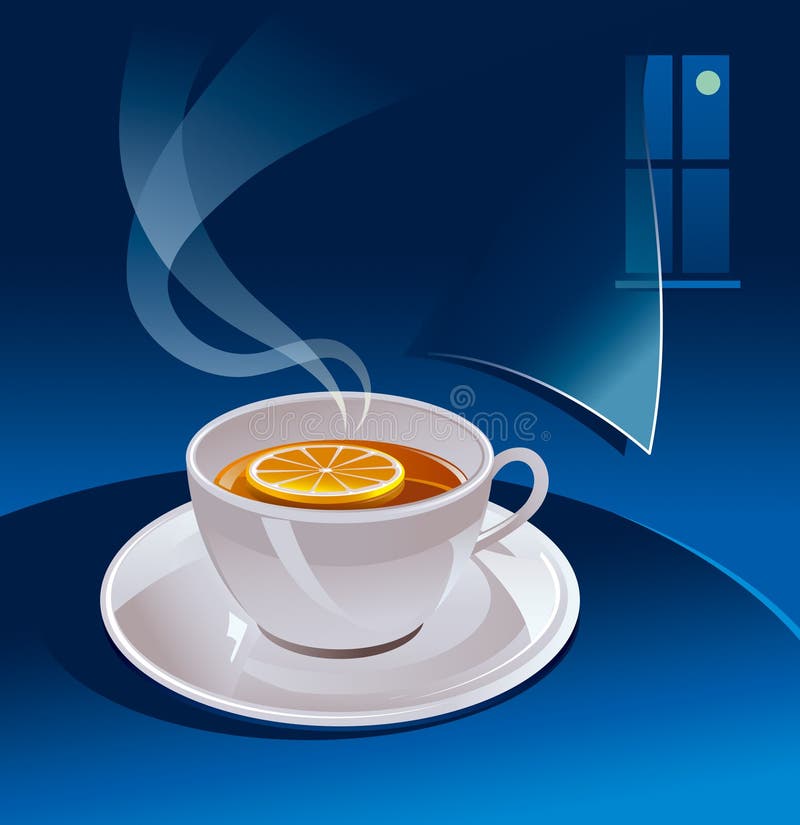 Cup of tea stock vector. Illustration of breakfast, citrus - 2846489