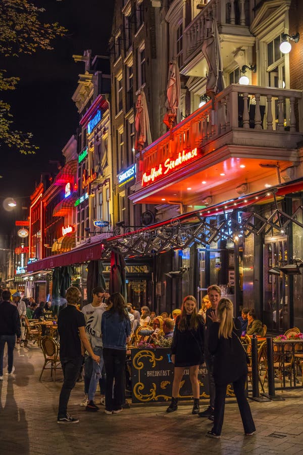 The Night Life in Amsterdam Editorial Stock Photo - Image of ...