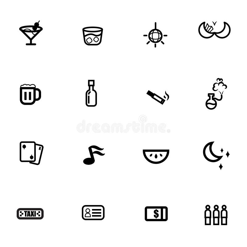 Night Life Drink Club Icon Vector Stock Vector - Illustration of ...