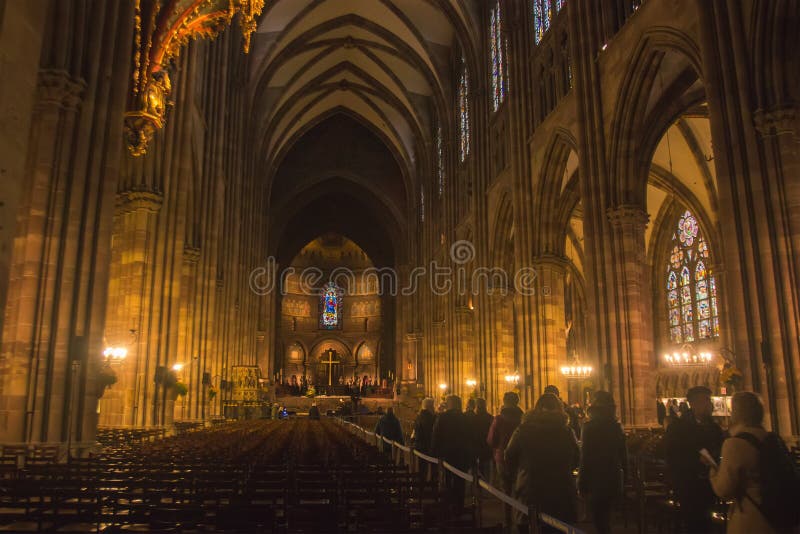The Night Light Church Interior View Editorial Stock Photo - Image of ...