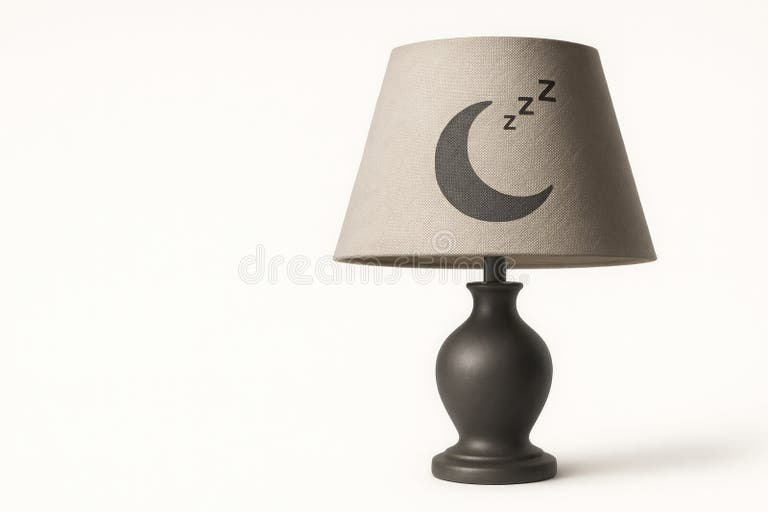 A Night Light Falling Asleep on a Clean Background. Space for Text ...