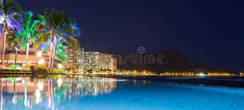 Night light Hawaii stock photo. Image of nightfall, illuminated - 22194912
