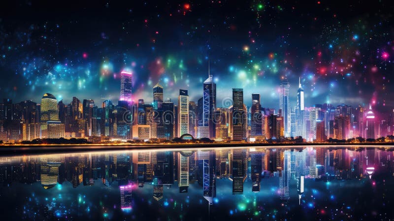 Night light sparkles stock illustration. Illustration of energy - 373599705