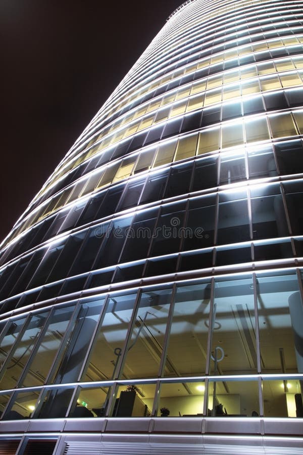 Night Lighting of Skyscraper Stock Image - Image of bright, dusk: 7937545