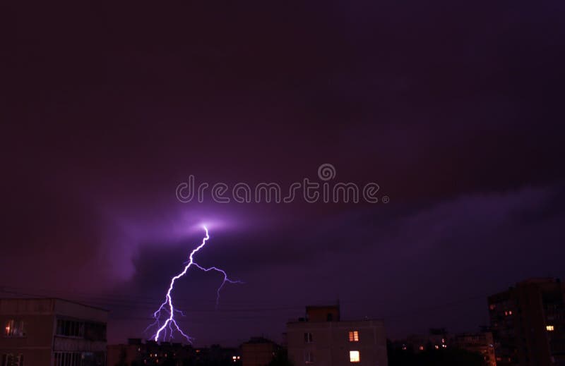 Night Lightning in the Clouds before the Storm and the July 14, 2016 ...