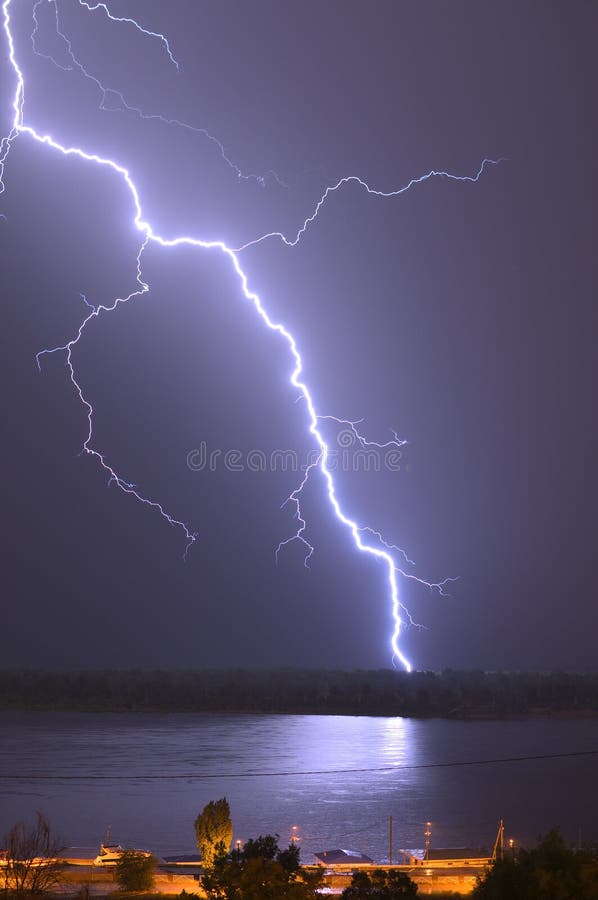 Wild Lightning Strike stock image. Image of mean, electrical - 1156869