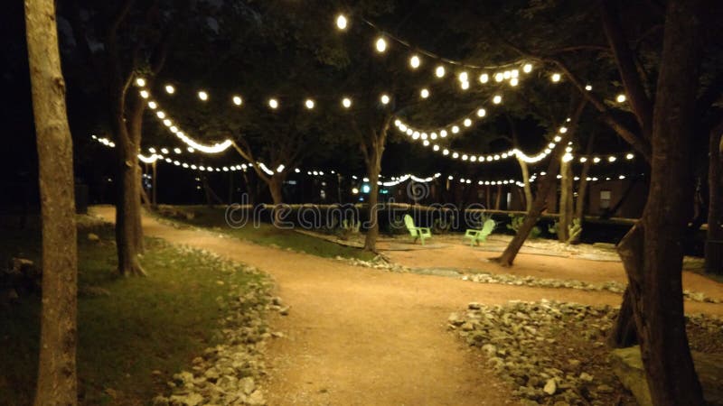 Night lights stock image. Image of night, string, lights - 93770775