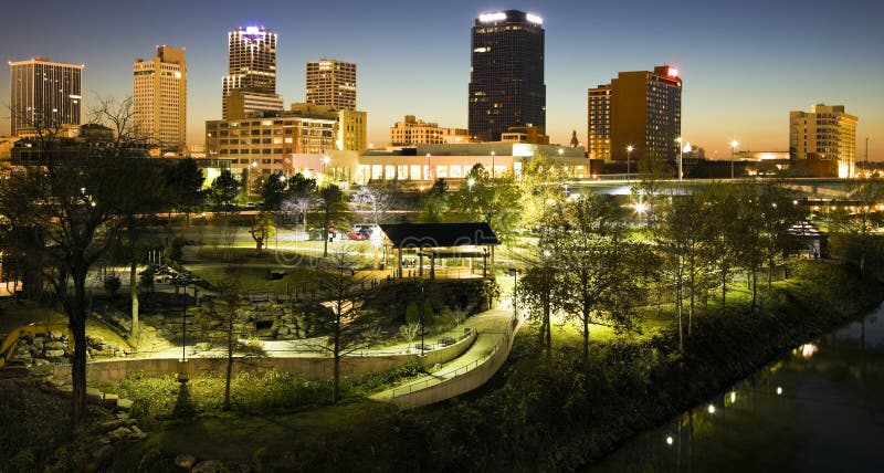 Night in Little Rock stock photo. Image of arkansas, skyline - 13704888