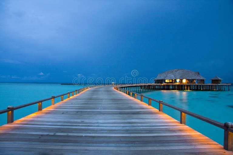 Night on maldives stock image. Image of atoll, night - 13162817